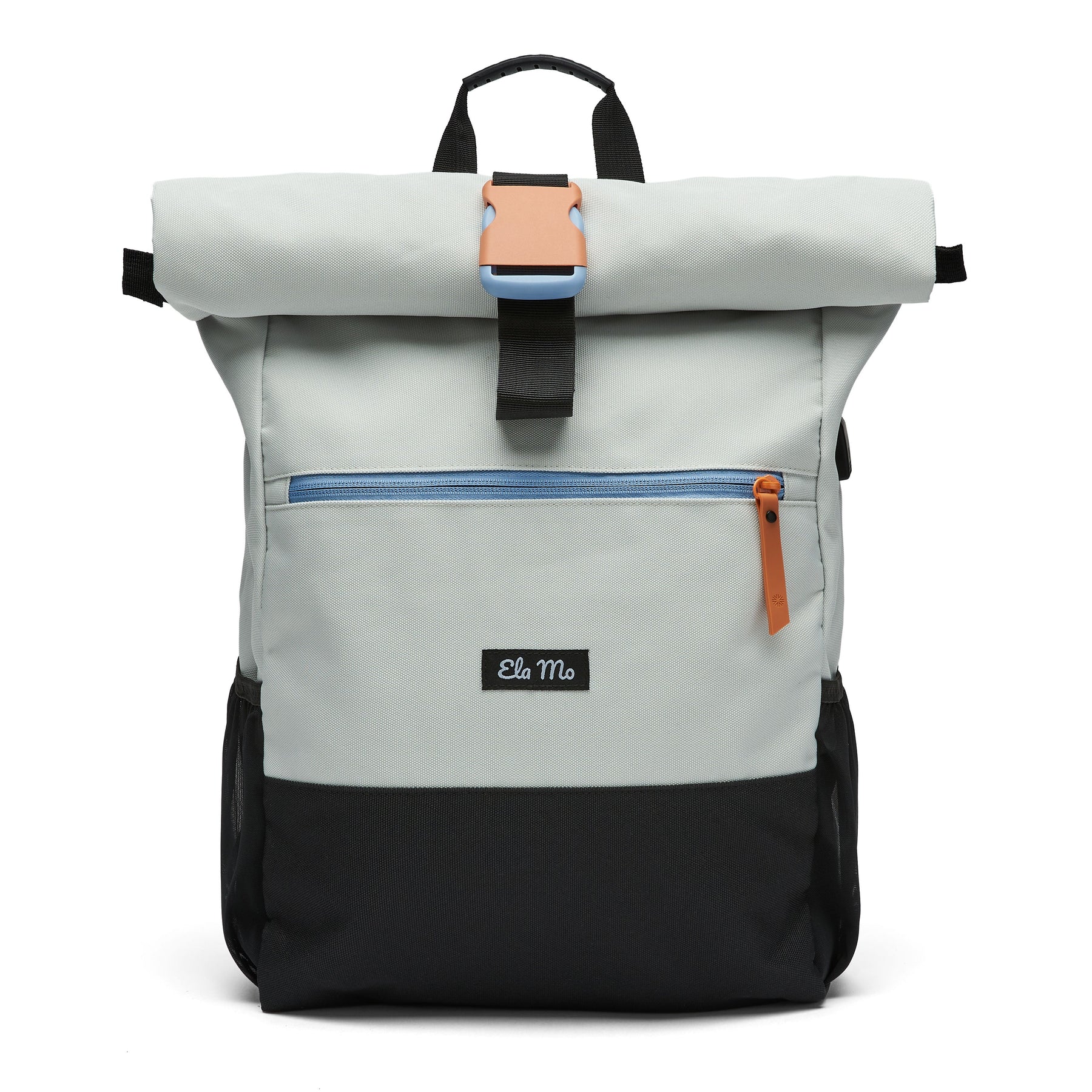 Ela Mo™ Rolltop Rucksack | Lightgrey Orange Pop